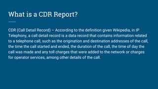 Cisco cdr reporting it’s easy if you do it smart | PPTX
