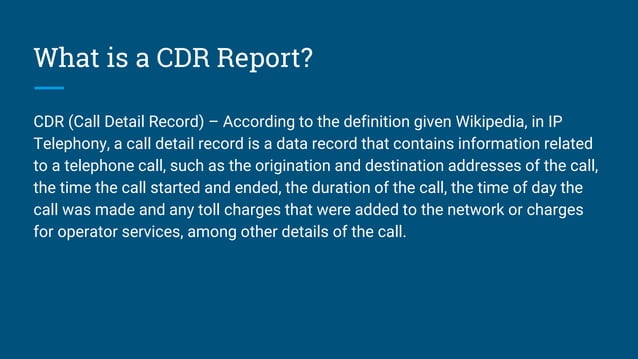 Cisco cdr reporting it’s easy if you do it smart | PPT