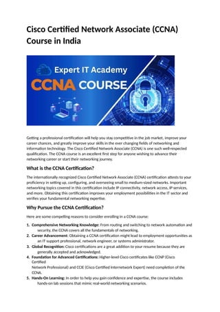 Cisco Certified Network Associate Course in India.pptx