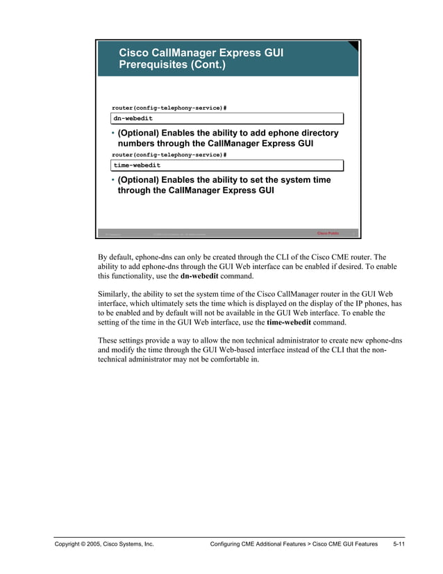 Cisco cme gui features | PDF | Operating Systems | Computer Software and Applications