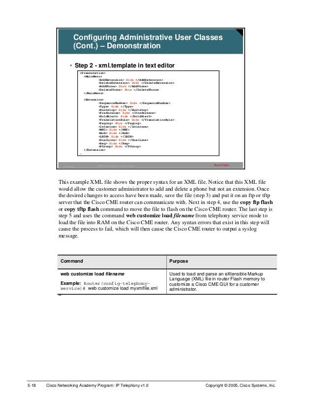 Cisco Cme Gui Features