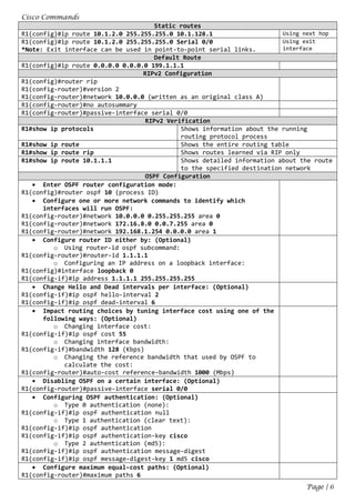 CCNA R&S 2 3 4 All Commands | PDF