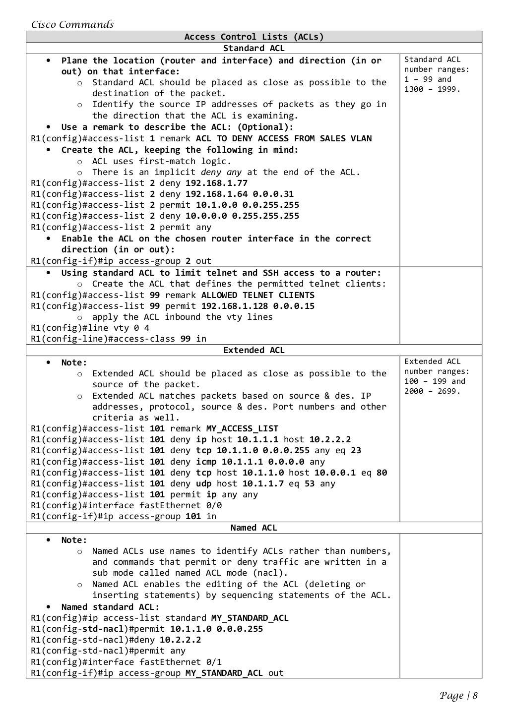 Cisco commands List for Beginners (CCNA, CCNP)