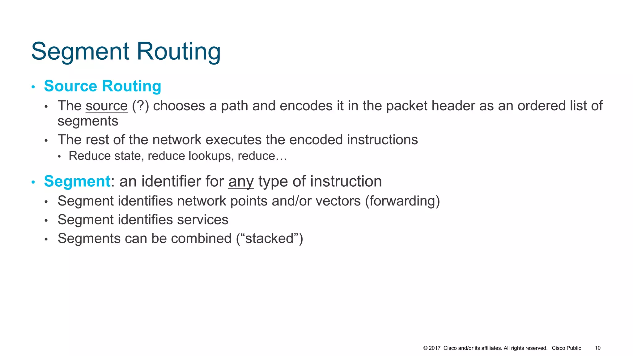 Cisco Connect Montreal 2017 - Segment Routing - Technology Deep-dive and Advanced Use Cases | PPT