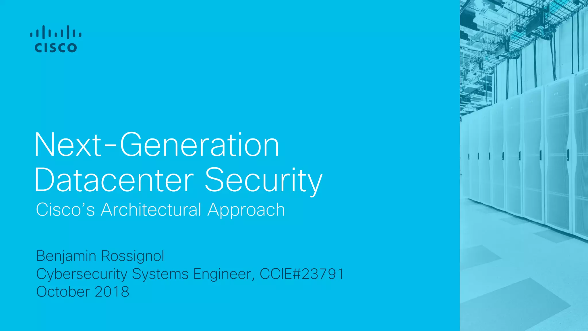 Cisco Connect Ottawa 2018 data centre security | PPT