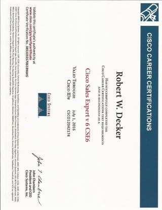 Cisco CSE v6 Certification | PPT