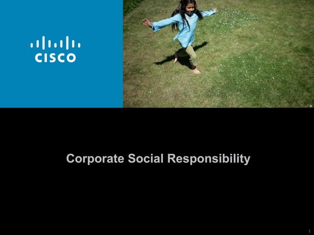 Cisco Corporate Social Responsibility by Alexandre Lemille | PPT