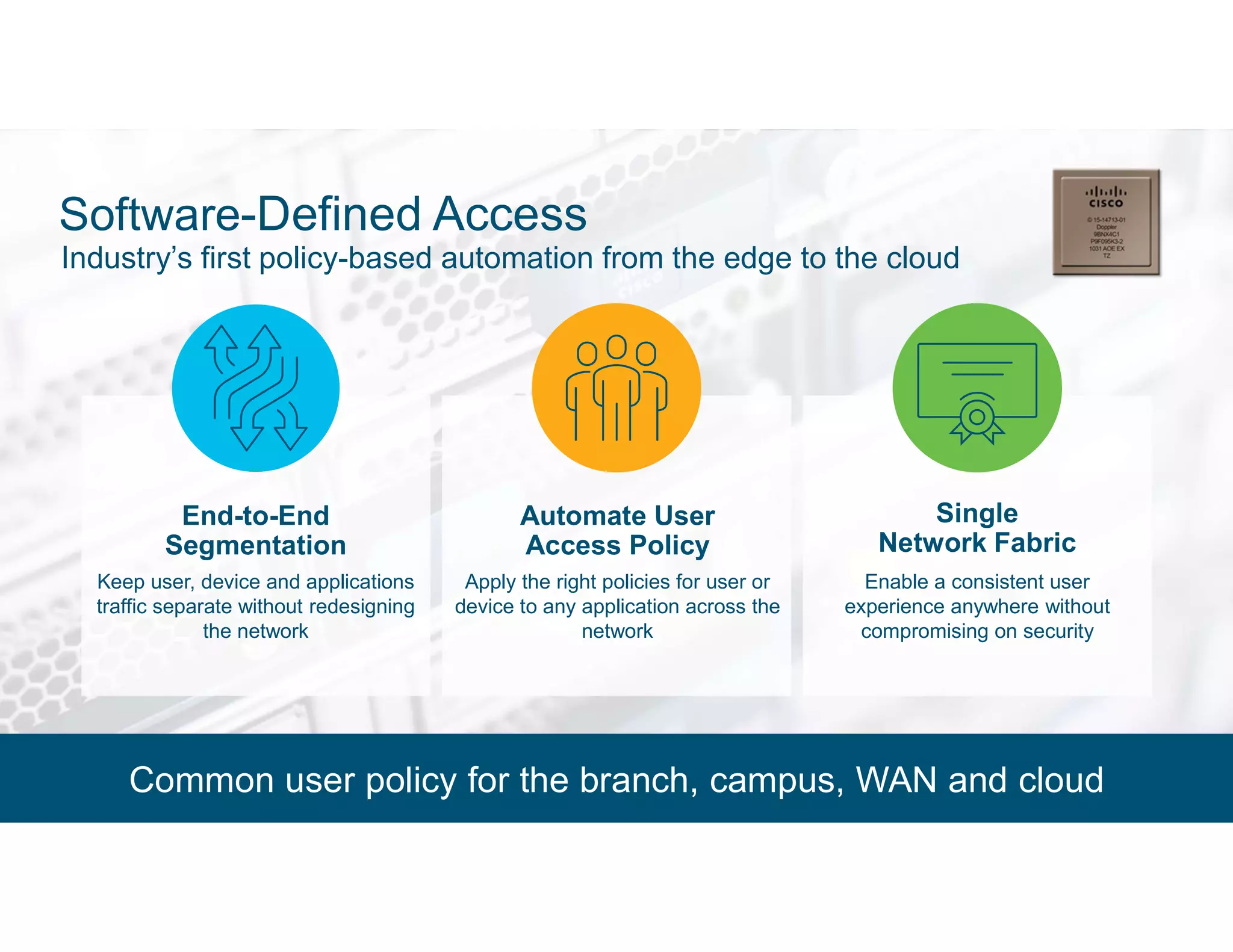 Cisco Digital Network Architecture – Deeper Dive, “From the Gates to ...