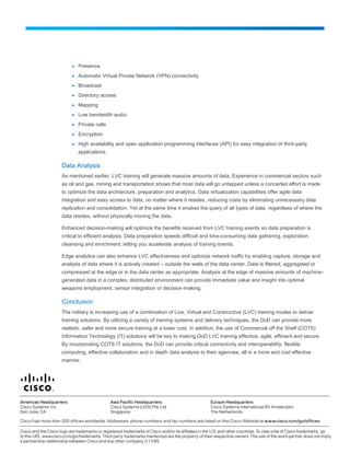 Digital Transformation in Defense: Live, Virtual and Constructive (LVC ...