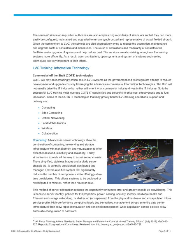 Digital Transformation in Defense: Live, Virtual and Constructive (LVC) Training | PDF