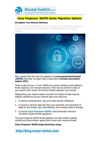 Cisco firepower ngips series migration options | PDF