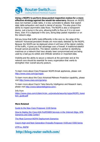 Cisco firepower ngips series migration options | PDF