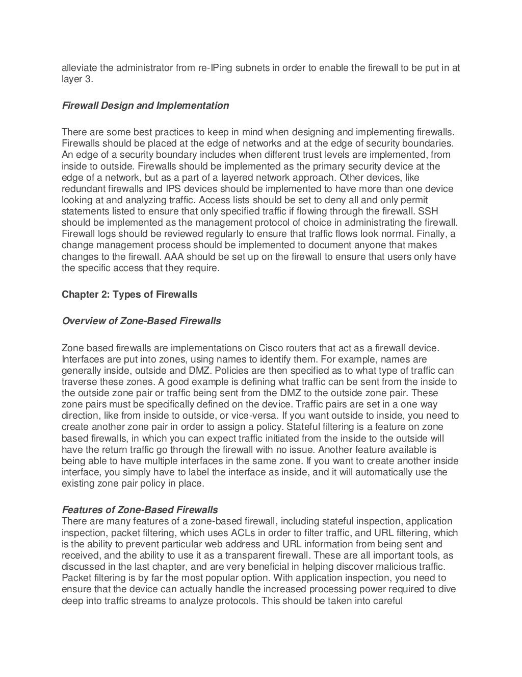 Cisco Firewall Technologies: Guide For Beginners | PDF