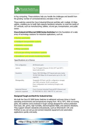 Cisco ie5000 switch who is it | PDF