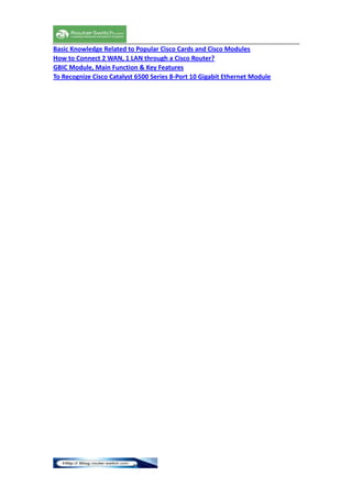 Cisco interface cards for cisco 1900, cisco 2900 and cisco 3900 series ...