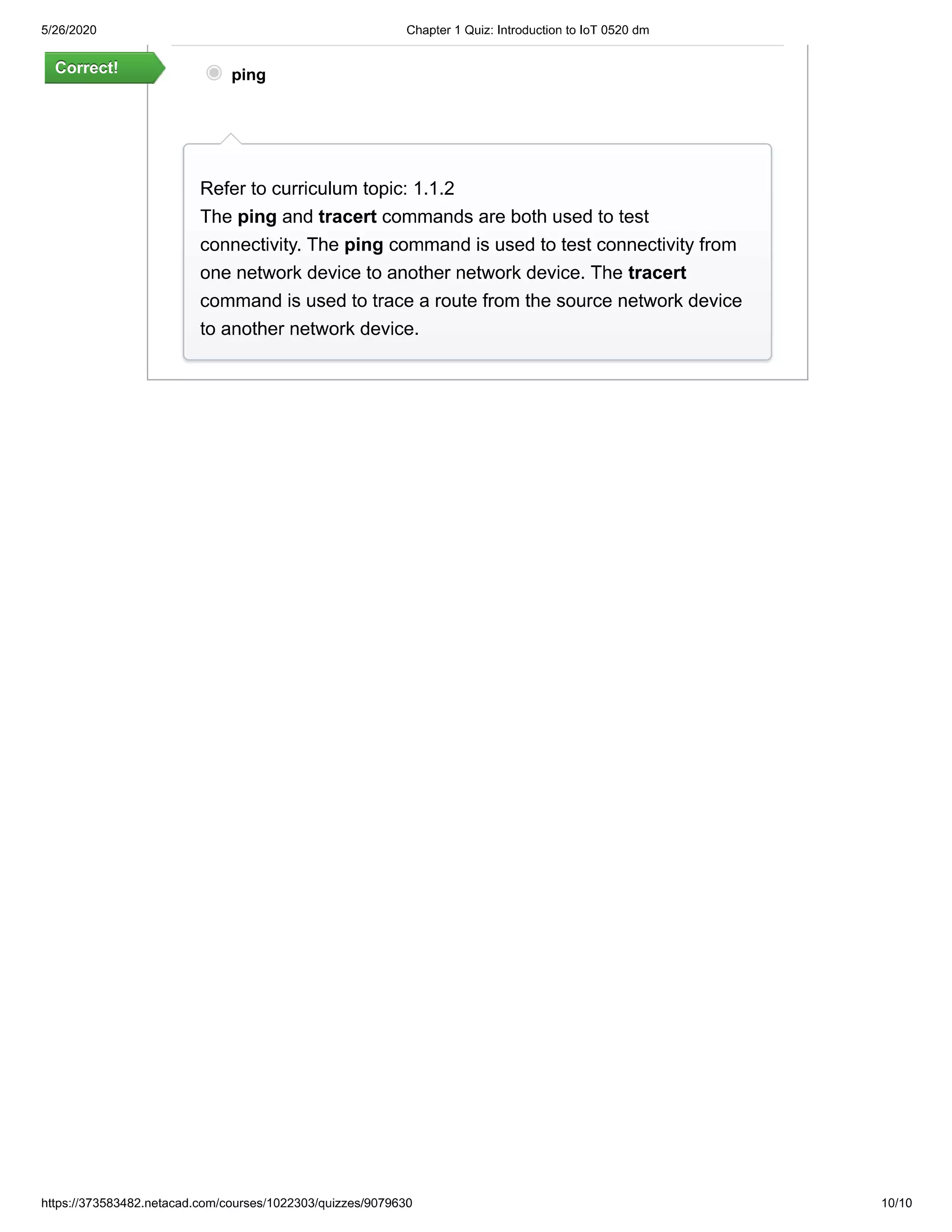 Cisco introduction to iot chapter 1 quiz | PDF