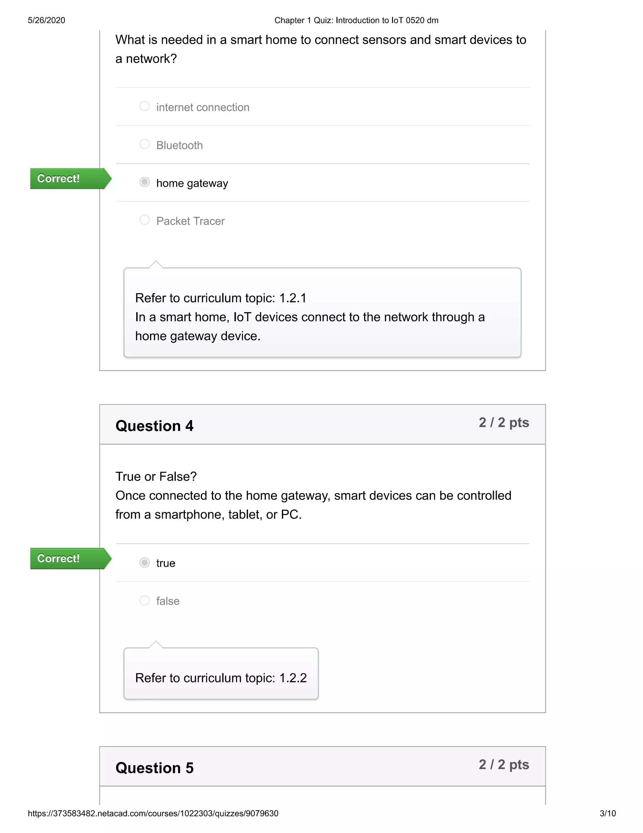 Cisco introduction to iot chapter 1 quiz | PDF