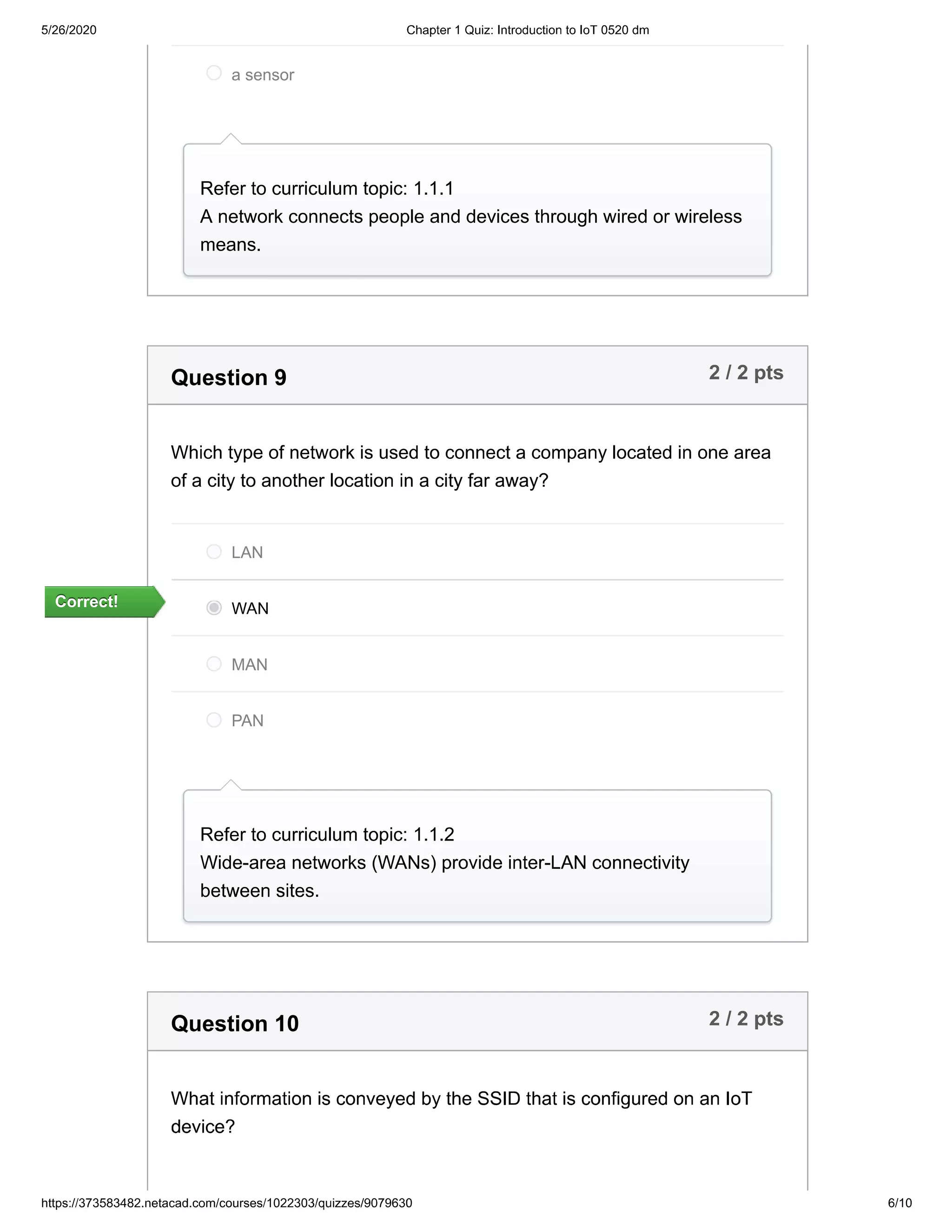 Cisco introduction to iot chapter 1 quiz | PDF