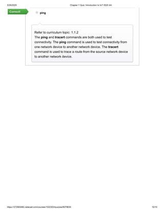 Cisco introduction to iot chapter 1 quiz | PDF