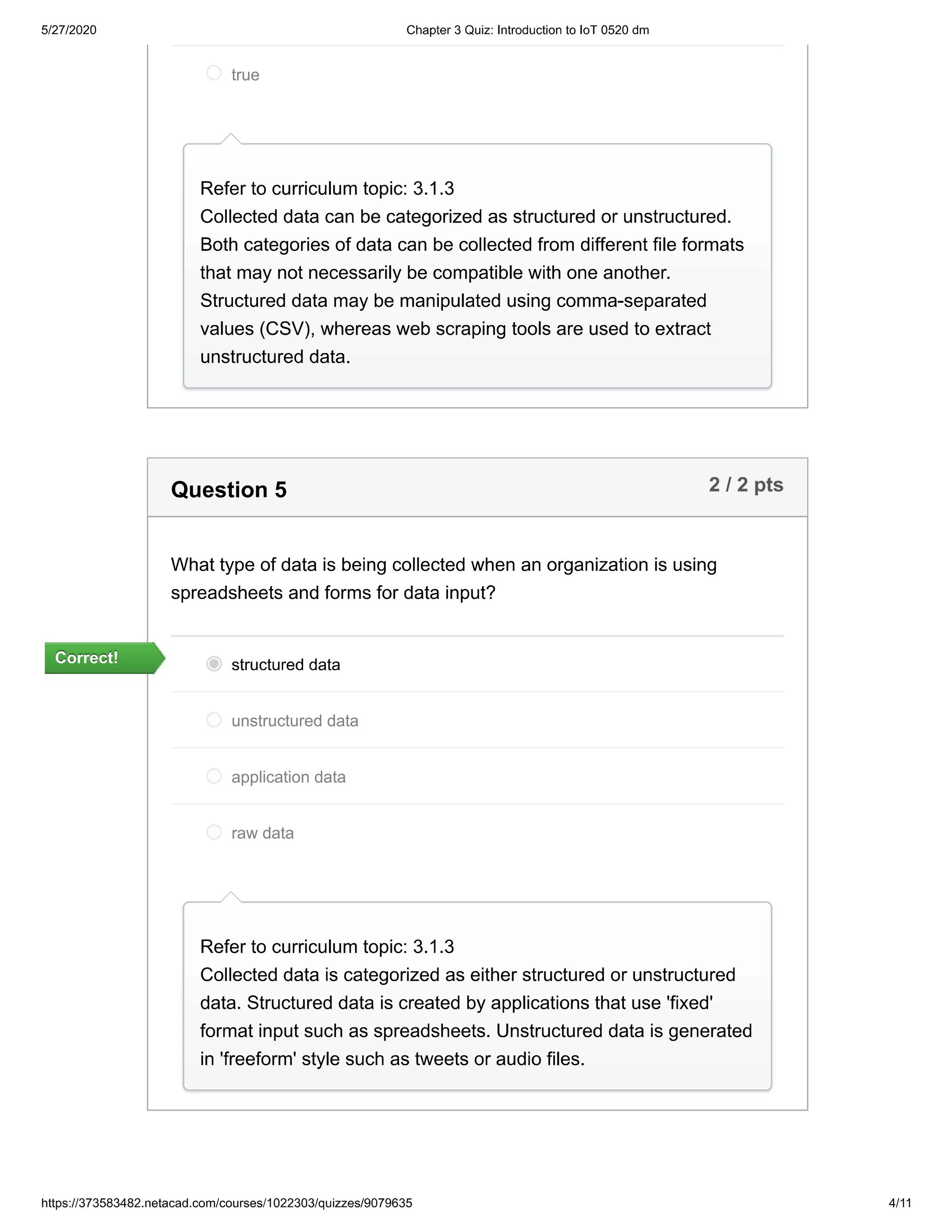 Cisco introduction to iot chapter 3 quiz | PDF