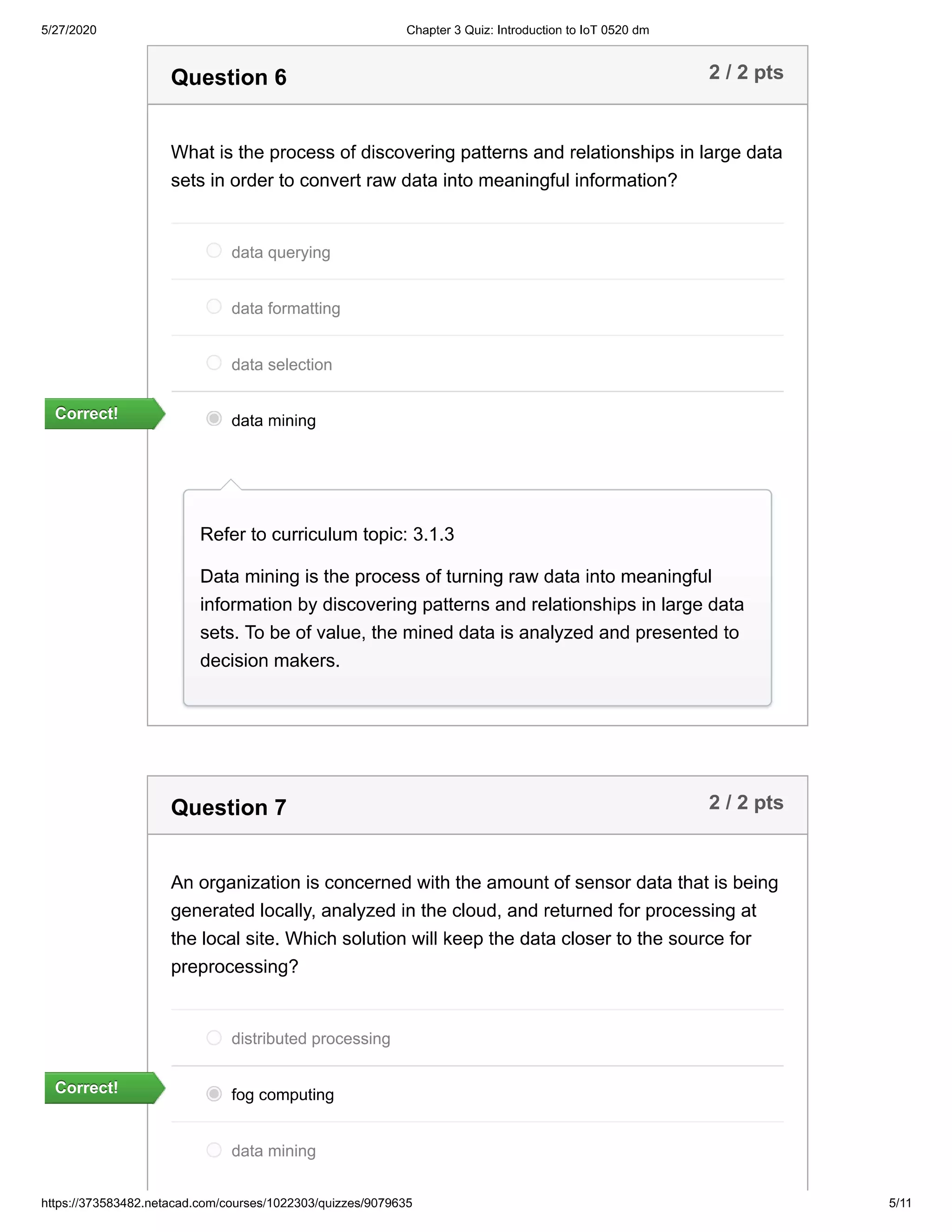Cisco introduction to iot chapter 3 quiz | PDF