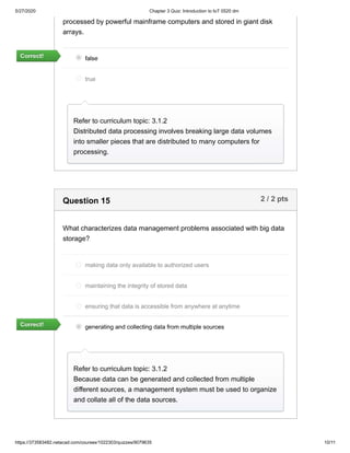 Cisco introduction to iot chapter 3 quiz | PDF