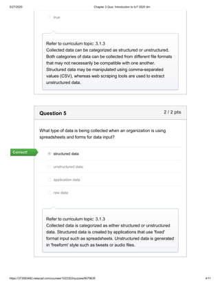 Cisco introduction to iot chapter 3 quiz | PDF