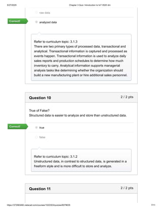Cisco introduction to iot chapter 3 quiz | PDF
