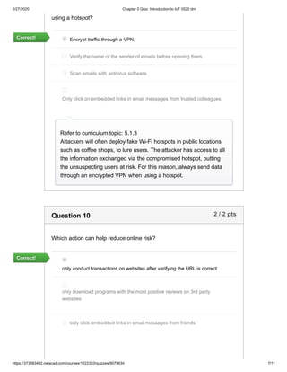 Cisco introduction to iot chapter 5 quiz | PDF
