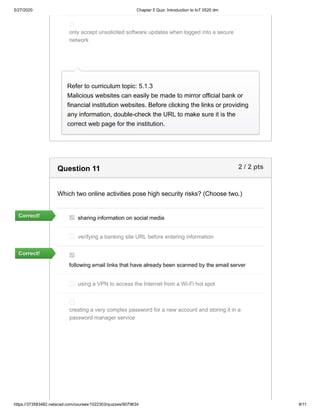 Cisco introduction to iot chapter 5 quiz | PDF