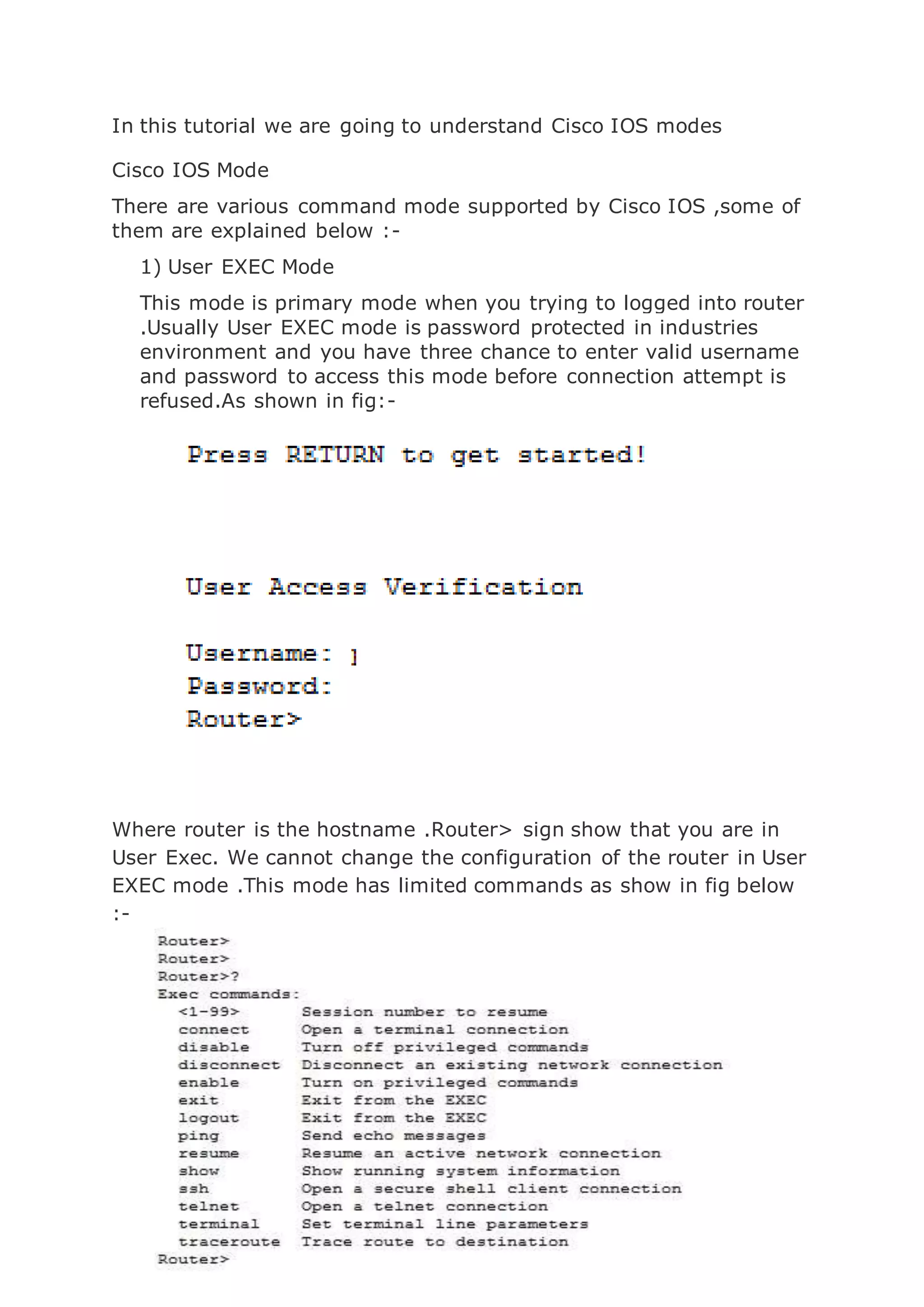 Cisco ios modes | PDF Cisco ios modes | PDF