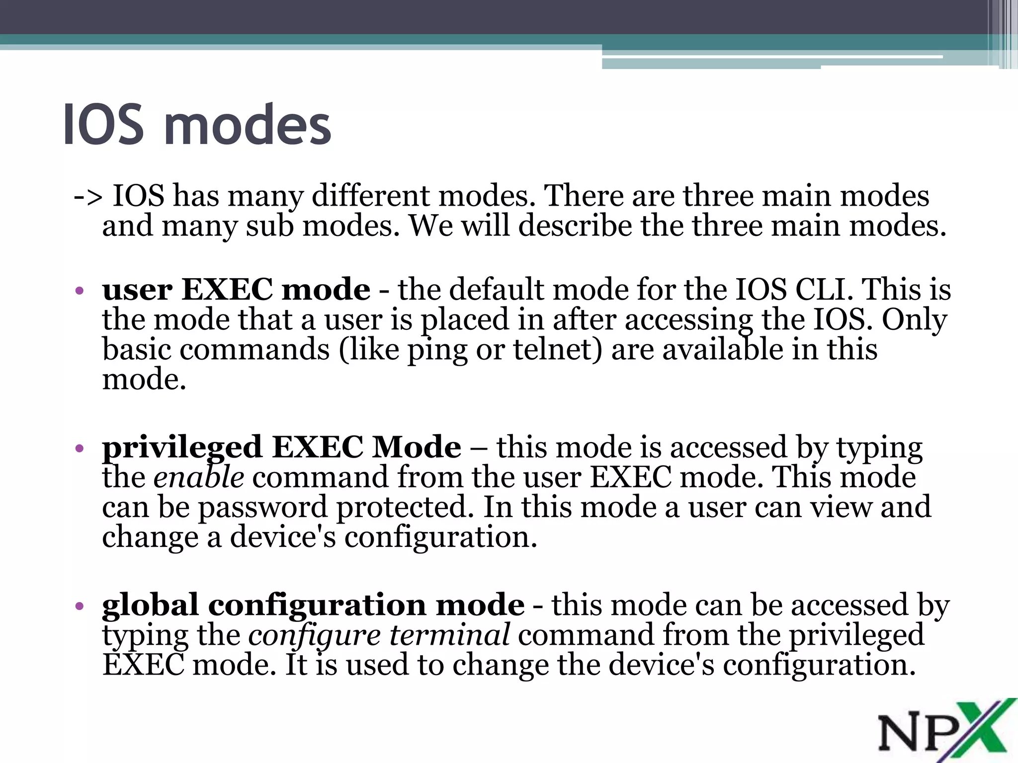 Cisco ios overview | PPTX
