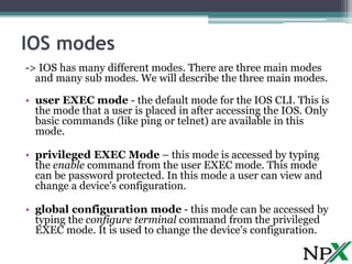 Cisco ios overview | PPTX