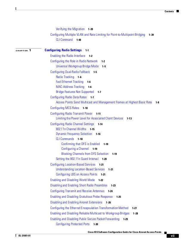 Cisco Ios Software Configuration Guide For Cisco Aironet Access Point…