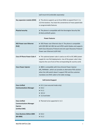 Cisco ip phone 8800 series datasheet | PDF