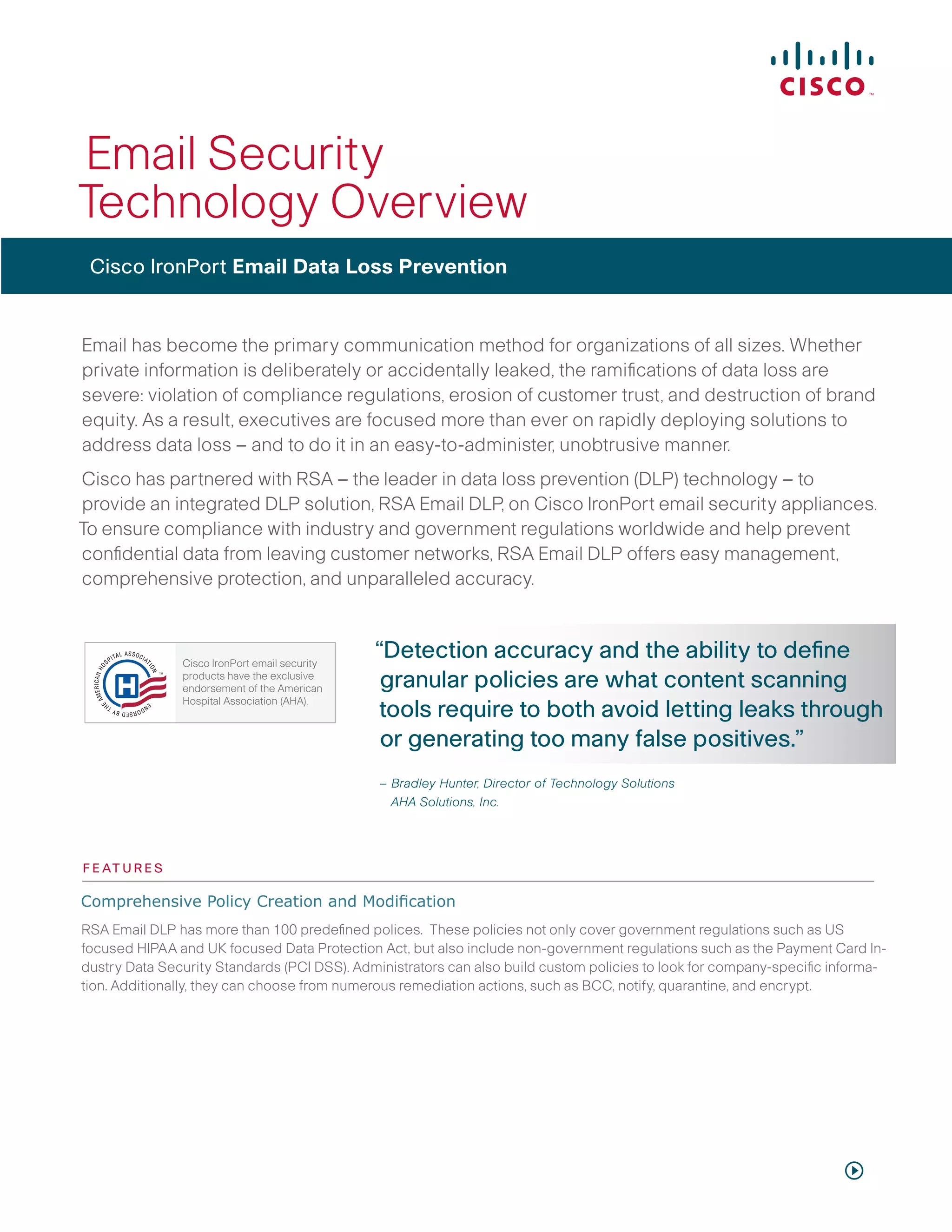 Cisco iron port_email_data_loss_prevention_overview | PDF