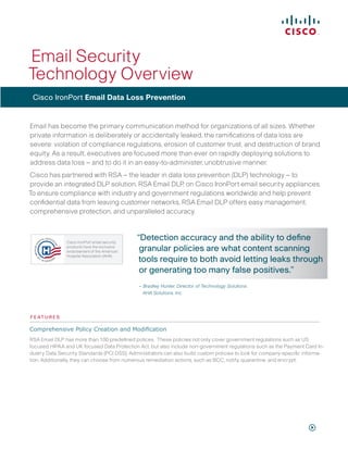 Cisco iron port_email_data_loss_prevention_overview | PDF