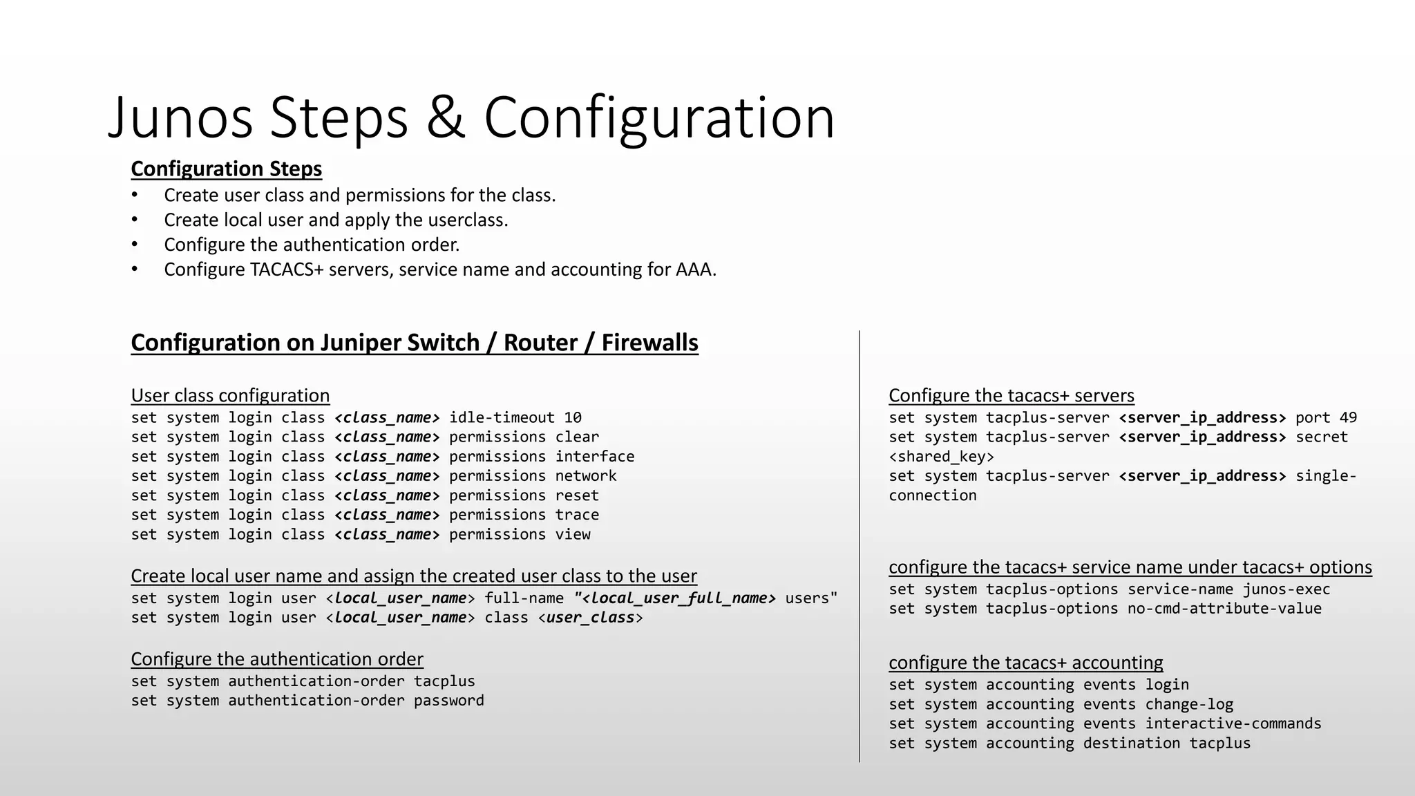 Cisco ise jun os and ios xr - tacacs+ integration | PPTX