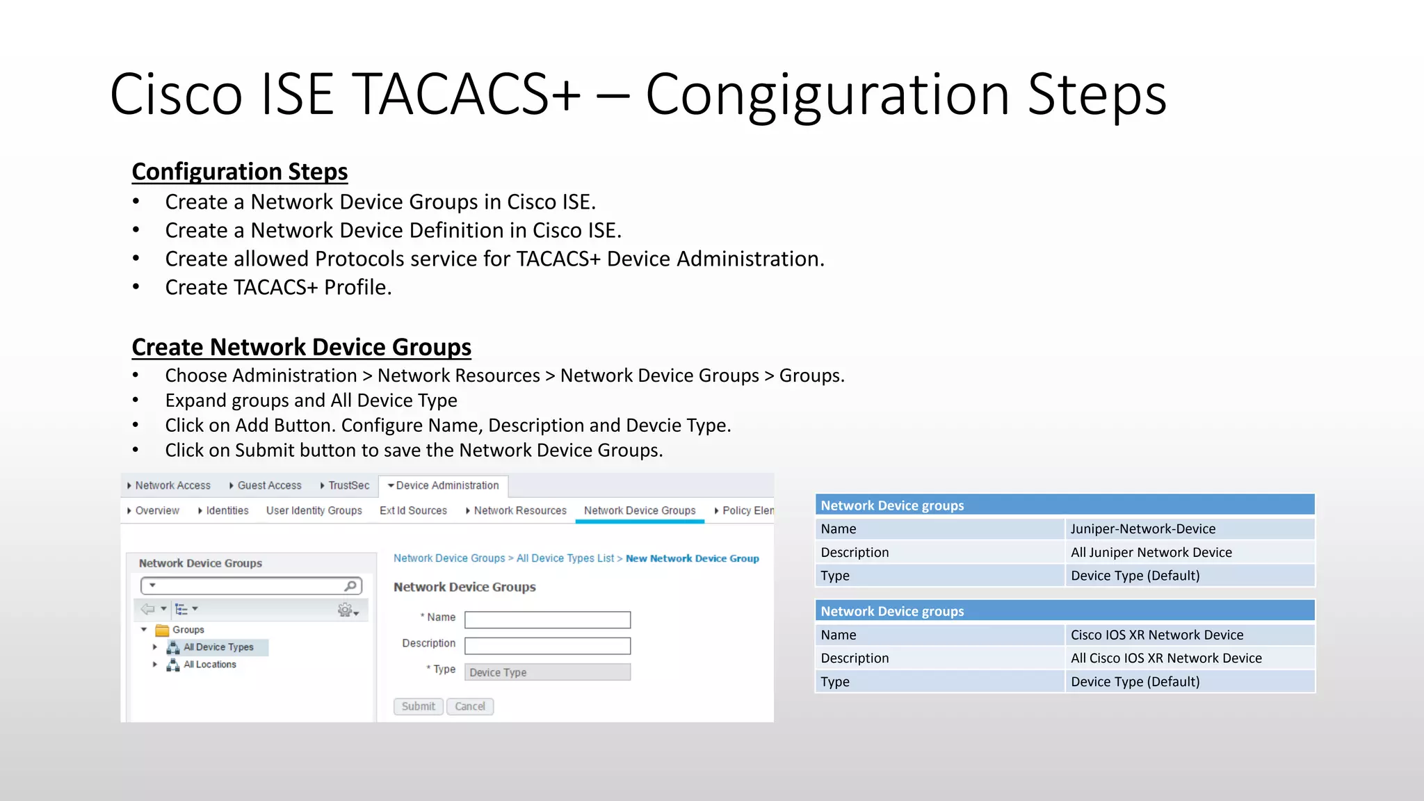 Cisco ise jun os and ios xr - tacacs+ integration | PPTX