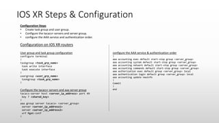 Cisco ise jun os and ios xr - tacacs+ integration | PPTX