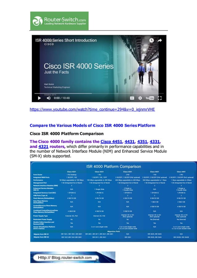Cisco isr 4000 platform comparison & benefits of migrating to cisco ...