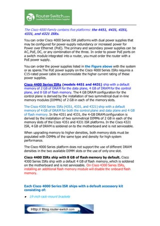 Cisco isr 4000 platform comparison & benefits of migrating to cisco ...