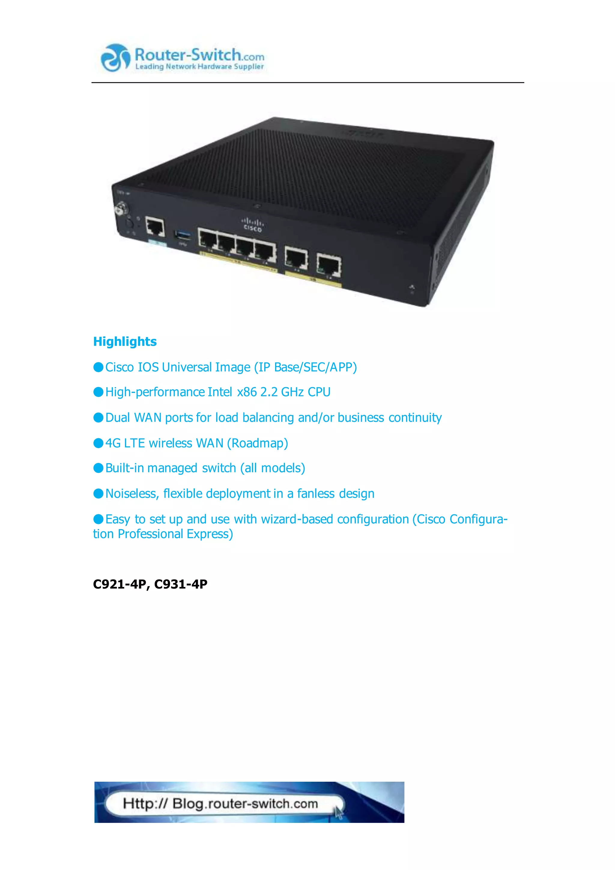 Cisco isr 900 series highlights, platform specs, licenses, transition guide | DOCX