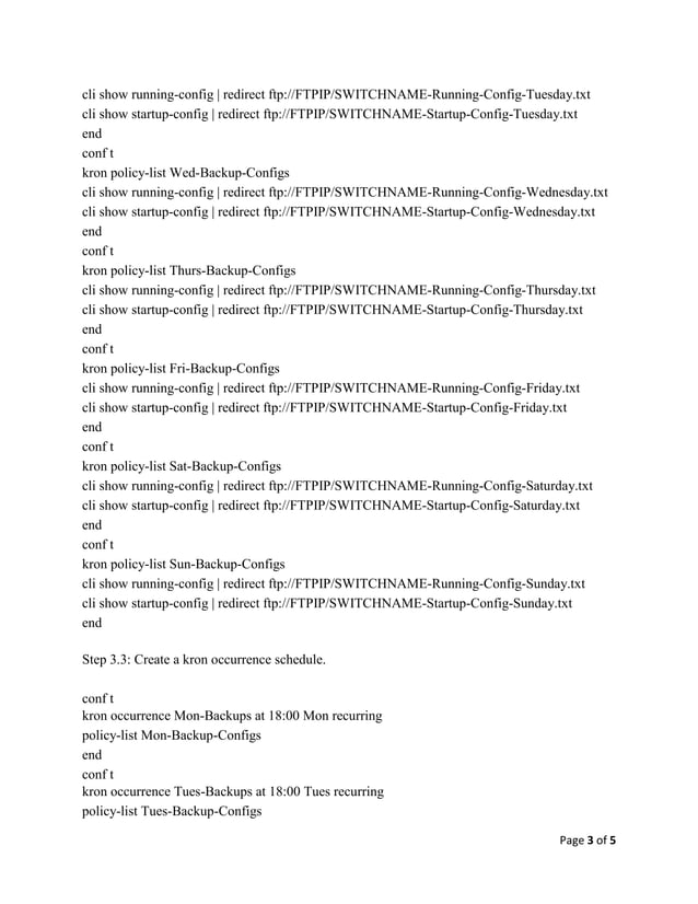Automate Cisco Switch Configuration Backups With Kron Pdf