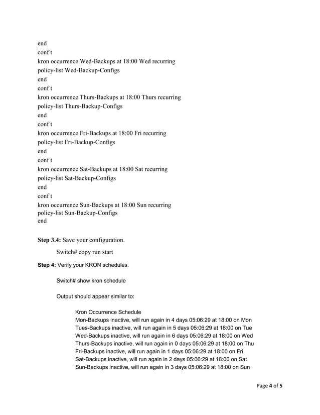 Automate Cisco Switch Configuration Backups With Kron Pdf