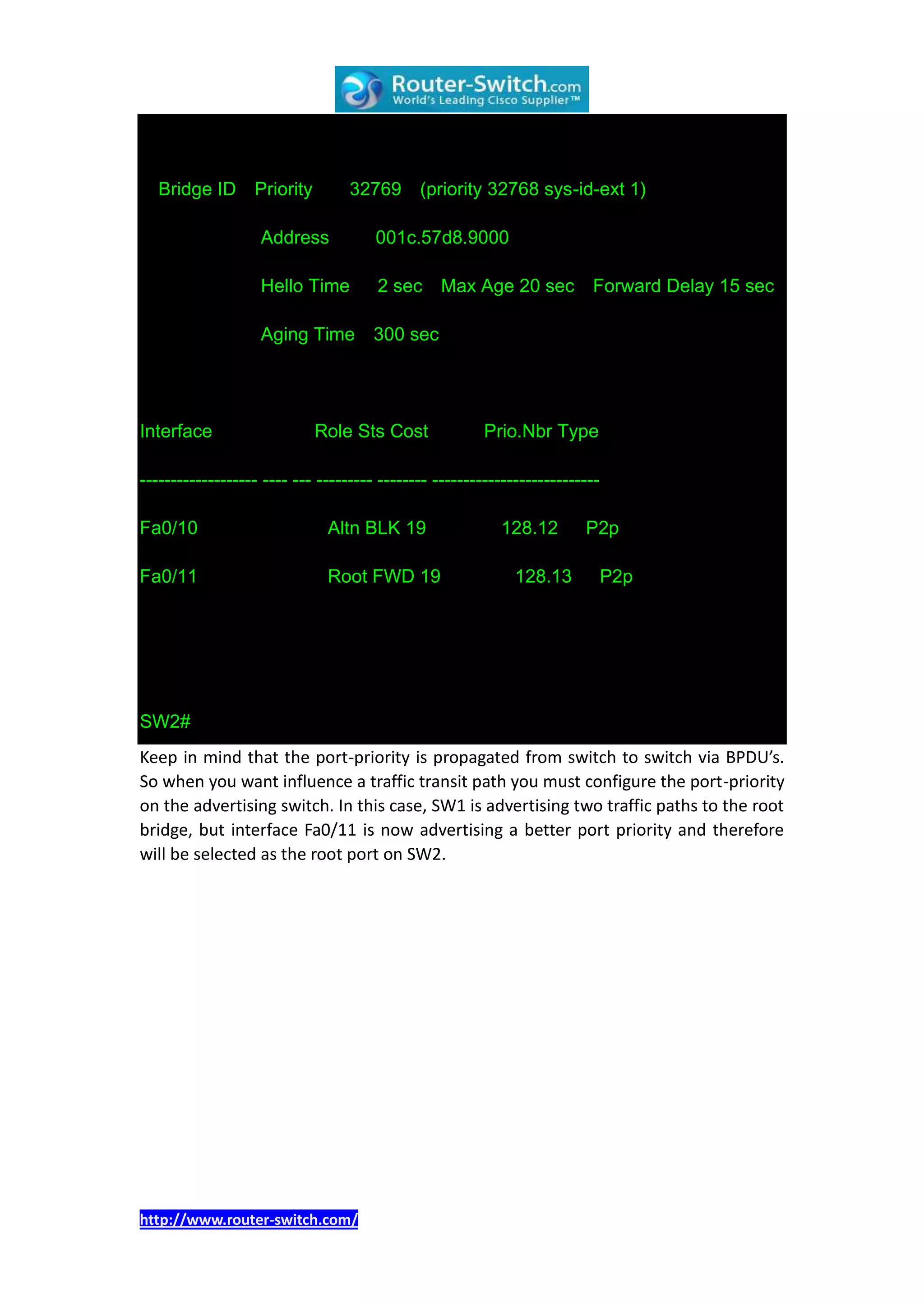 Cisco lab, guide to configure interface stp attributes | DOCX