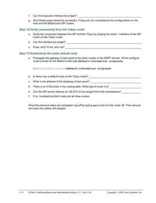 Cisco labs practical4 | PDF
