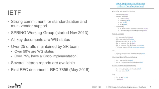 Segment Routing Advanced Use Cases Cisco Live 2016 Usa Pdf Computer Networking Computing