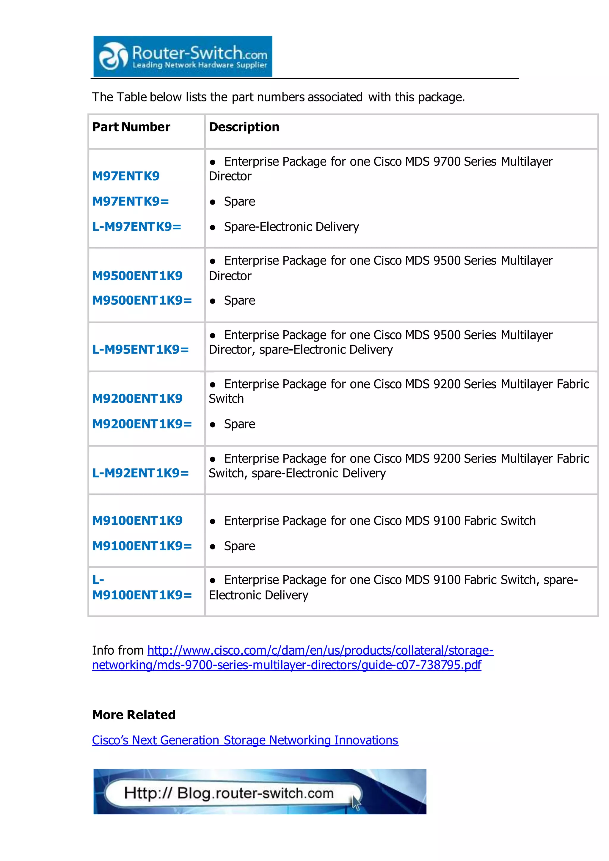 Cisco mds 9000 series software license packages | DOCX