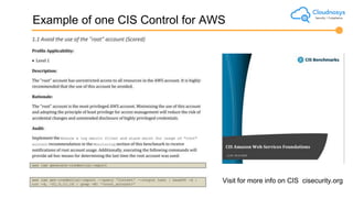 CIS Compliance Automations Eevidence Collection, Security and ...
